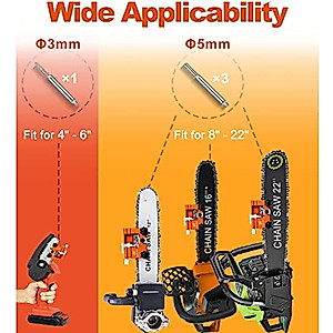 Chainsaw Sharpening Tool, Chainsaw chain Sharpener with 4Pcs Burrs, Manual Chainsaw Sharpener Jig Set with Carry Bag, Portable Chainsaw Sharpener kit for 4"-22" Chain Saws, Lumberjack, Garden Worker