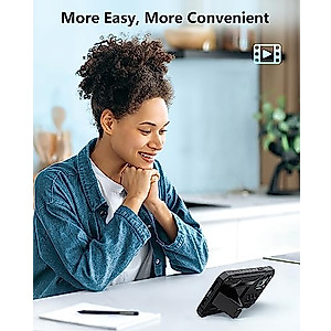 FNTCASE for iPhone 11 Pro Max Case: with Belt-Clip Holster & Built-in Screen Protector & Kickstand, Full-Body Dual Layer Rugged Heavy Duty Military Shockproof Protective Cell Phone Cover -Black