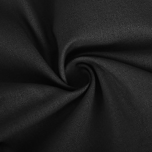 SMIDOW Jean Shorts with Rhinestone Fringe Shorts for Women Bermuda Cotton Linen Knee Length Drawstring Pocket Shorts Pants Solid Long Shorts Below The Knee Black XL