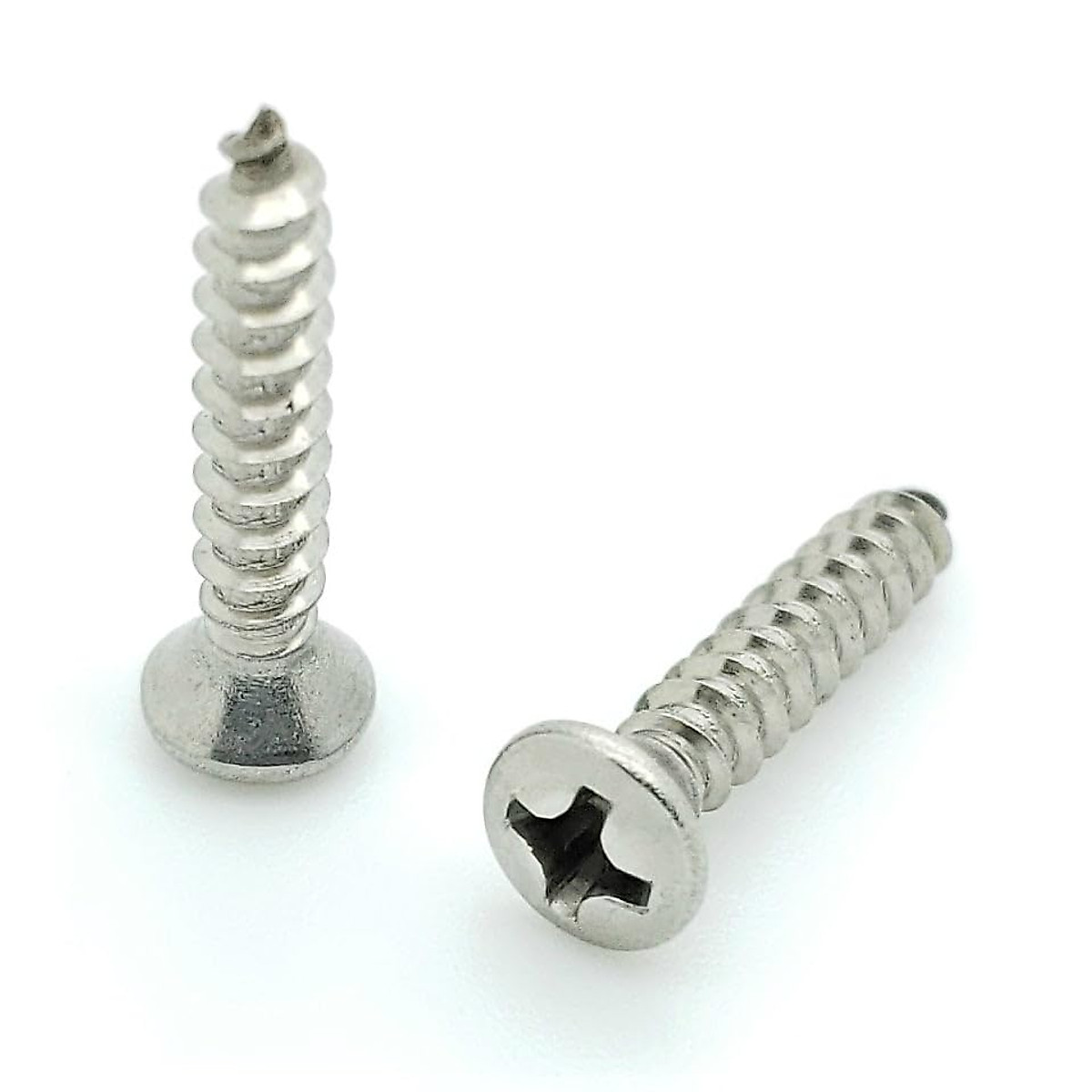 100 Qty #6 x 3/4" Oval Head 304 Stainless Phillips Head Wood Screws (BCP620)