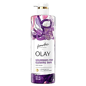 Olay Fearless Artist Series Nourishing Moisture Body Wash with Cocoa Butter and Notes of Manuka Honey 20 oz (Pack of 4)