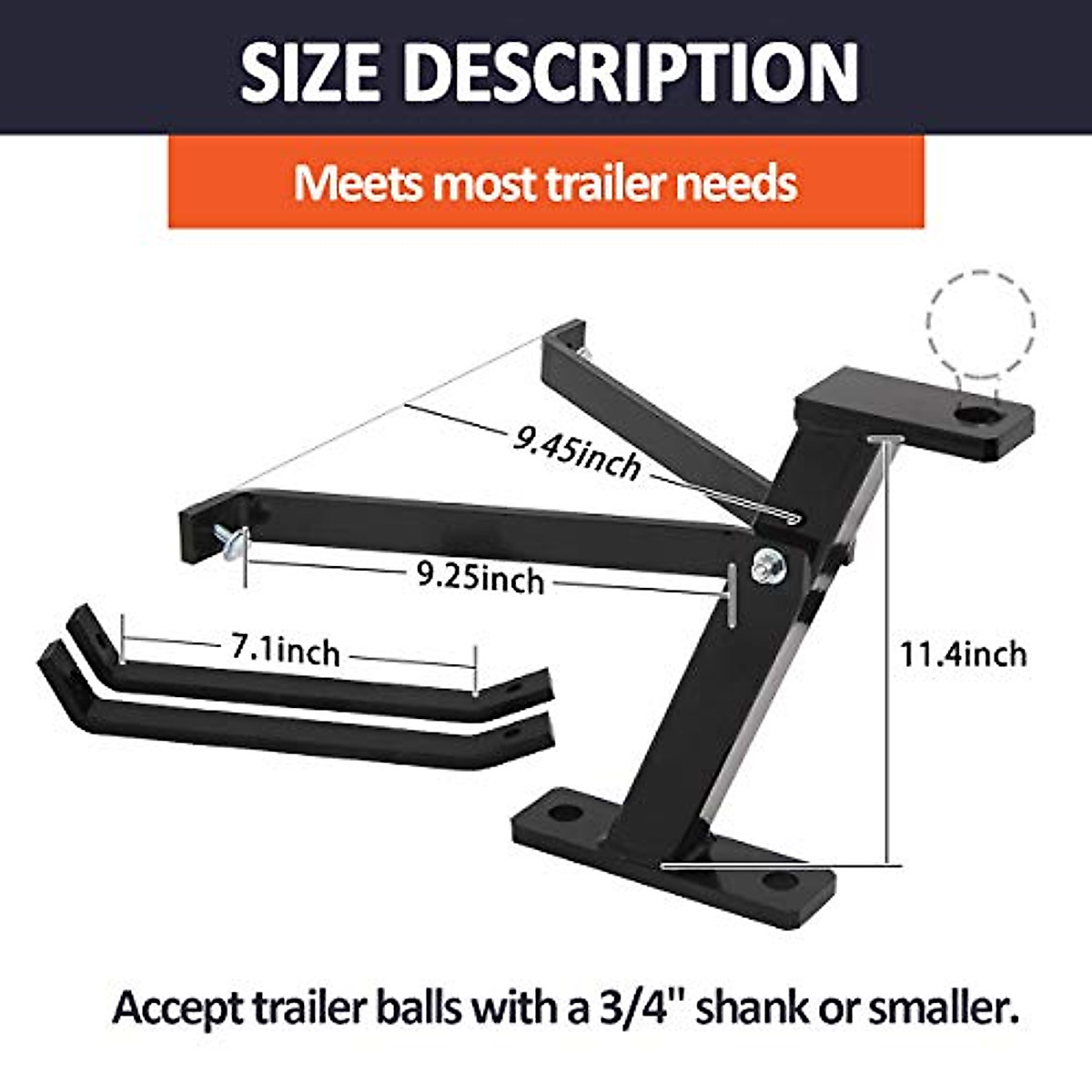 ELITEWILL Lawn Mower Trailer Towing Hitch, Garden Tractor Pro Hi Hitch Compatible with John Deere Cub Cadet Husqvarna Craftsman Riding Mowers