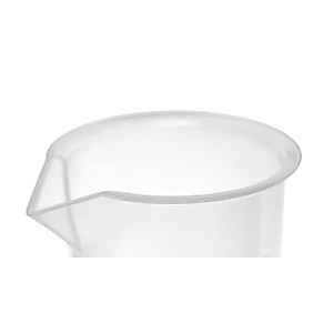 EISCO - Plastic Beaker, 25ml - Polypropylene Plastic - Raised Graduations, Tapered Spout - Euro Design