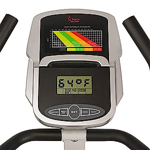 Sunny Health & Fitness Stationary Upright Exercise Bike with Performance Monitor, Tablet/iPad Device Holder, 275 LB Max User Weight with Body Fat and BMI Calculator - SF-B2952,Gray