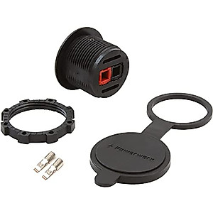 Powerwerx PanelPoleGZ, Panel Mount Housing for a Single Vertical Stacked Fingerproof Powerpole with a Weather Tight Cover