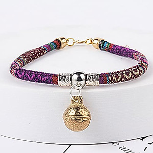 Dog Cat Collar with BellAdjustable Basic Dog Collar for Small Medium Dogs, Cats and Puppy with Buckle