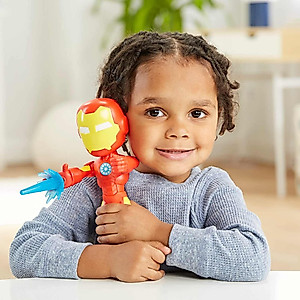 Spidey and his Amazing Friends Supersized Iron Man Action Figure, 9-Inch Avengers Action Figures, Marvel Super Hero Preschool Toys for 3+ Years