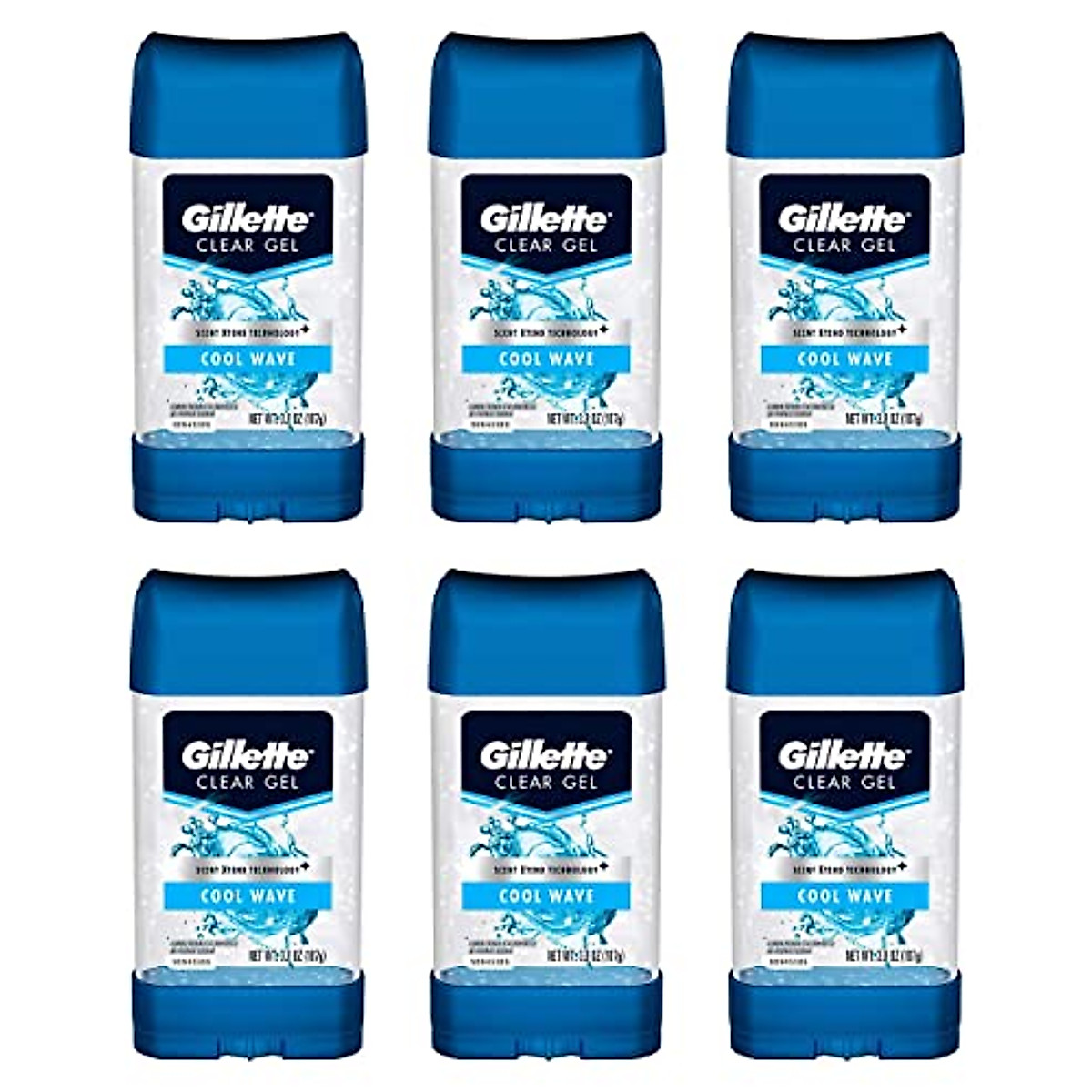 Gillette Anti-perspirant/deodorant Clear Gel (Pack of 6)
