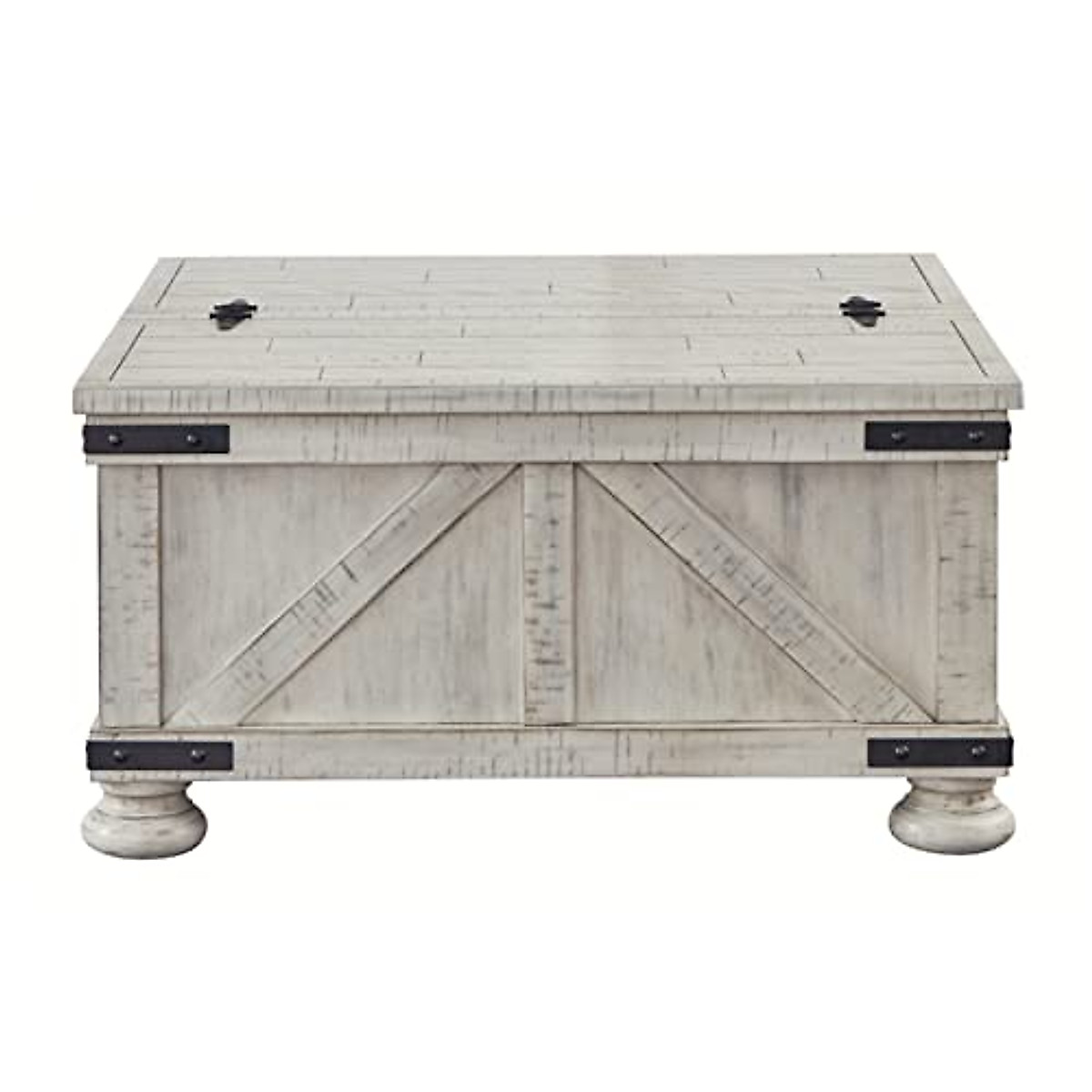 Signature Design by Ashley Carynhurst Casual Cocktail Table with Storage, Whitewash