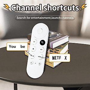 New Universal Remote Control Compatible with Google Chromecast 4k Snow(Remote Control ONLY), Voice Remote Control for G9N9N/GA01409-US/GA01919-US/GA01920-US/GA01923-US/GA02463-US/GA02464-US