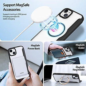 DUX DUCIS Case for iPhone 15 Case Wallet Compatible with Magsafe, Shockproof Full Protective Flip Folio Wallet Case with RFID Blocking Card Slot PU Leather Cover for iPhone 15 (6.1",Black)