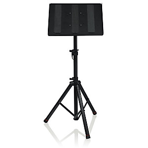 Gator Frameworks Heavy Duty Deluxe Adjustable Multi-Media Gear Stand Featuring 100x100 Vesa Mounting Brackets | Ideal for Laptops and more; Min/Max Height - 36"/48" (GFW-UTL-MEDIATRAY2)