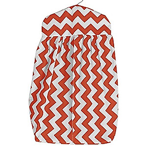 Baby Doll Bedding Chevron Diaper Stacker, Orange