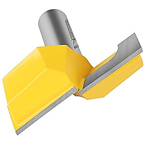 KOWOOD 1/2” Inch Shank 2-1/4” (Dia.) Bottom Cleaning Router Bits (Mortising Bit, Spoil Board Surfacing, Slab Flattening Woodworking Milling Cutter) with Carbide Tipped