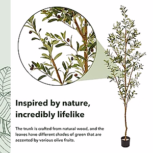 Nearly Natural 82” Olive Artificial Silk Trees Green