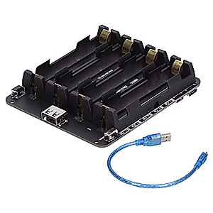 18650 Battery Holder Case , Electrical Testers Battery Testers 4-Channel Micro USB Interface Household Battery Holders 0.5A 5-8V Power Supply Expansion Module for Raspberry Pi
