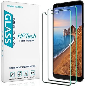 HPTech [2-Pack] Designed For LG Stylo 5, Stylo 5 Plus and Stylo 5X Tempered Glass Screen Protector, Easy to Install, Bubble Free