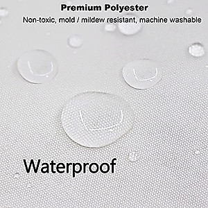 JOINSI 4 Pcs Christmas Snowman Shower Curtain Sets with Rugs, Toilet Lid Cover, Bath Mat, 12 Hooks for Xmas Holiday Decorations (71 Inch x 71 Inch) (Snowman)