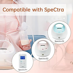 PumpMom Pump Parts Compatible with Spectra and Motif, Replacement Duckbill Valves, Tubes and Silicone Membrane for Spectra S2 Spectra S1 9 Plus and SG Breastpumps