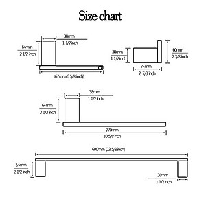 Nurisi Stainless Steel Bathroom Hardware Set 4 Piece Bathroom Hardware Accessories Set Robe Hook Wall-Mounted Towel Rack and Hook Toilet Paper Rack, Brushed Nickel (4-Piece Set, Matte Black)