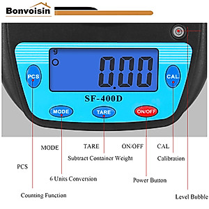 Bonvoisin Digital Lab Scale 600g x 0.01g Precision Electronic Scale LCD Display Analytical Balance Jewelry Scale Scientific Scale 0.01g Accuracy