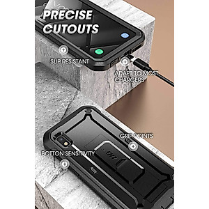 SUPCASE Unicorn Beetle Pro Series Designed for Samsung Galaxy A10e Case(2019 Release), Full-Body Rugged Holster & Kickstand Case with Built-in Screen Protector (Black)