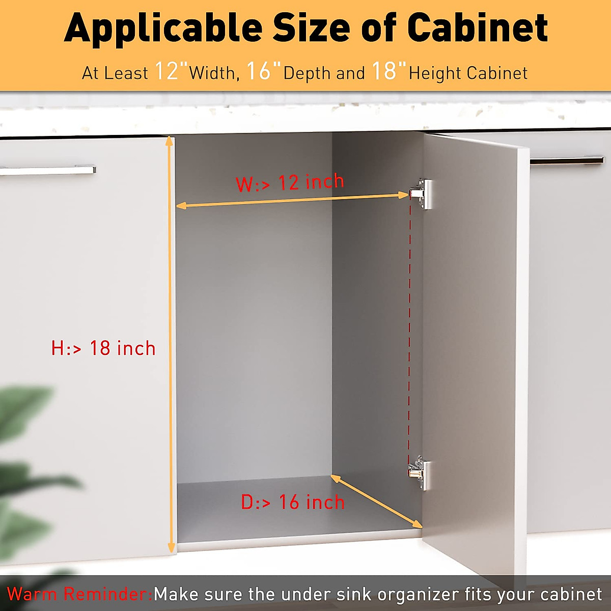 G-TING Under Sink Organizer 2 Tier, L Shaped Sliding Cabinet Basket Organizer, Slide Out Under Cabinet Storage, Multi-Purpose Pull Out Cabinet Organizer for Bathroom, Kitchen, Black