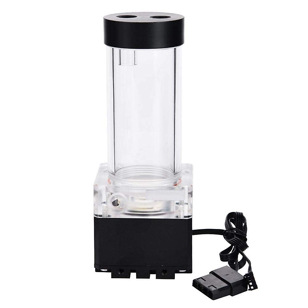 Pump/Reservoir Combo,800L/H PC Water Cooling Integrated Mute,G 1/4" Thread Port PC CPU Water Cooling System Heat Exchanger Tool(17cm-Black)