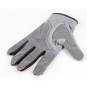 Fashion Golf Gloves, Men's Boys All Weather Leather Golf Glove with Non-Slip Grip, Soft, Breathable, Wear-Resistant, One Pack for Left Hand Golf Rain Gloves