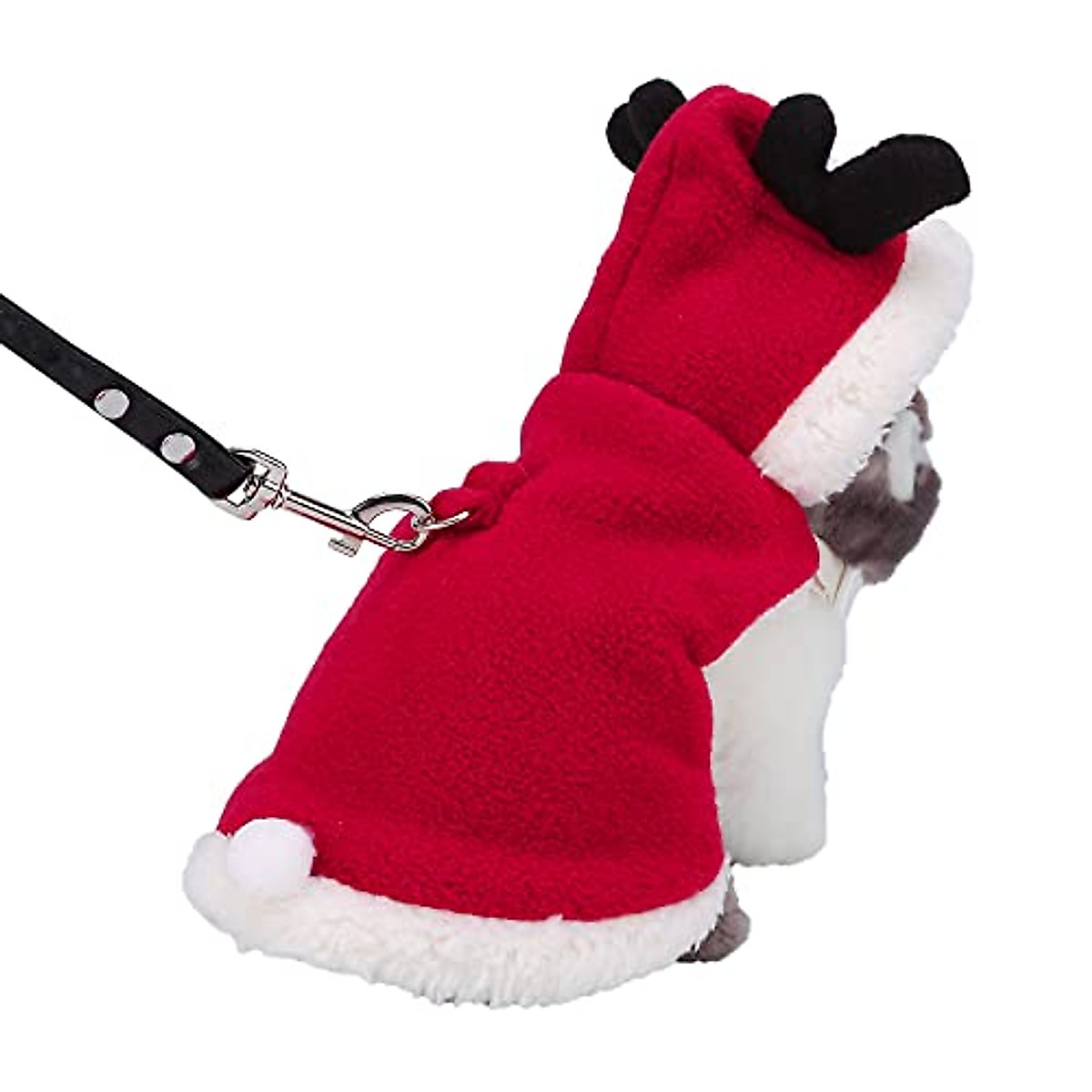 Mogoko Christmas Rabbit Harness with Leash, Cute Dress Christmas Costumes and Lead Set for Rabbit Ferret Guinea Pig Kitten Small Animals