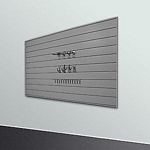 Proslat 33013 Basic Bundle with Slatwall Panels and Hook Kit, Light Grey