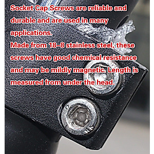 Fullerkreg M8-1.25 x 65MM Socket Head Cap Screws, Allen Socket Drive, Din 912, AISI 304 Stainless Steel (18-8), Full Thread, Bright Finish, Machine Thread, Quantity 5