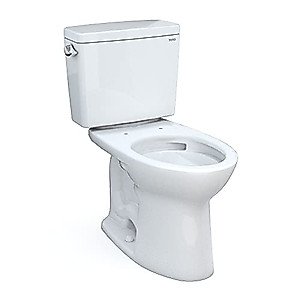 TOTO Drake Two-Piece Elongated 1.28 GPF TORNADO FLUSH Toilet with CEFIONTECT, Cotton White - CST776CEG#01
