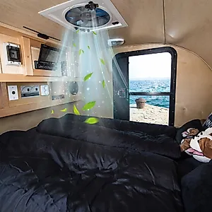 CPVNQMDG 6 inch RV Vent Fan Blade D-Bore Fits Replacement RV Bathroom Camper Vent Fan and Jensen roof Vents and Range Hoods or Any 12 Volt Motor with a 0.094-inch D-Shaped Shaft