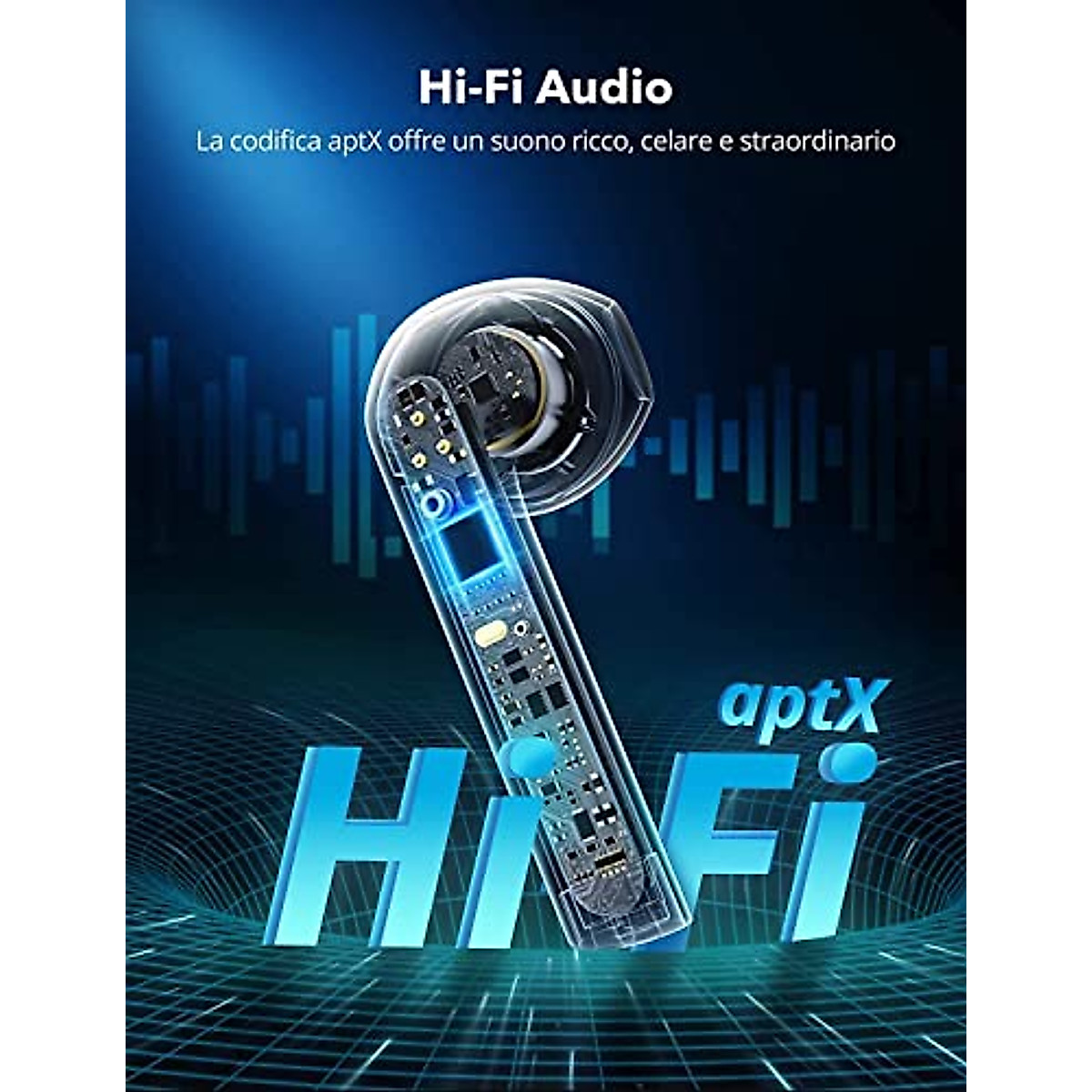 Wireless Earbud, Bluetooth 5.0 Earbud Stereo Bass,Bluetooth Headphones in Ear Noise Cancelling Mic,Earphones IPX5 Waterproof Sports,30H Playtime USB C Mini Charging Case Ear Buds for Android and iOS