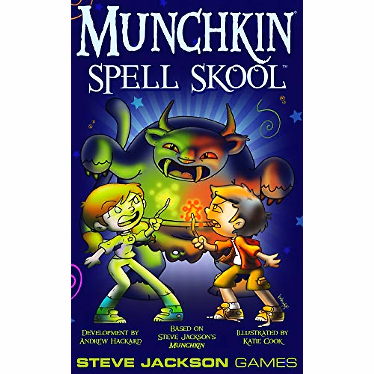 Steve Jackson Games Munchkin Spell Skool Card Game | Family Card Game | Adult, Kids, & Family Game | Fantasy Adventure Card Game | Roleplaying Game | Ages 10+ | 3-4 Players | Avg Play Time 60 Min