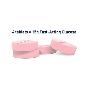 TRUEplus® Glucose Tablets, Raspberry Flavor - 50ct