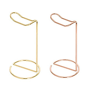 WANGFUFU Metal Gaming Headphone Stand Desktop Headset Hanger Base for All Headphones Size Desktop PC Game Earphone Accessories Headset Holder for Desk Metal Rose Gold