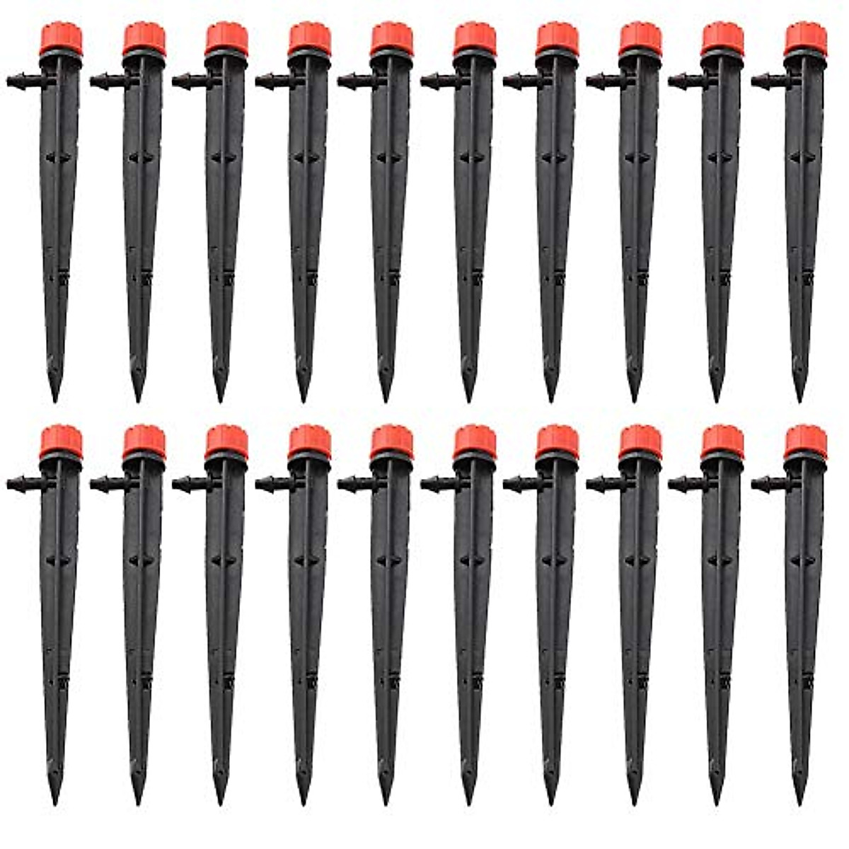 Fdit 20Pcs Watering Spray Nozzles Dripper Adjustable 8 Water Outlet Garden Sprinkler Dripper for Drip Watering System