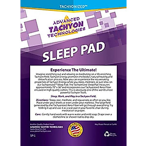 Tachyon Sleep Pad - for Full Body Healing and Balancing Energy 8 Hours a Night. Anti EMF, 5G/WiFi Shield Protection (Blue Lagoon, 1,75m x 90cm)