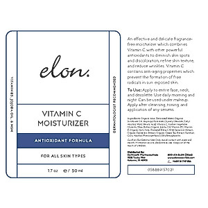 Elon Face Skin Care Set – Skin Care Kit w/ Antioxidant C Moisturizer for Face, Skin Anew Hydrolyzed Collagen Capsules, & Hyaluronic Acid Serum for Face – Skin Care Products for All Skin Types
