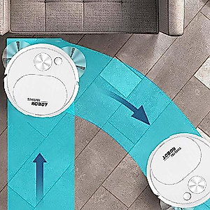 Thin Robot Hoovver, Rechargeable Mini Robot Vacuum Cleaner, Floor Cleaner Robot with Charging Cable Multifunctional Sweeping Robot for Home Cleaning