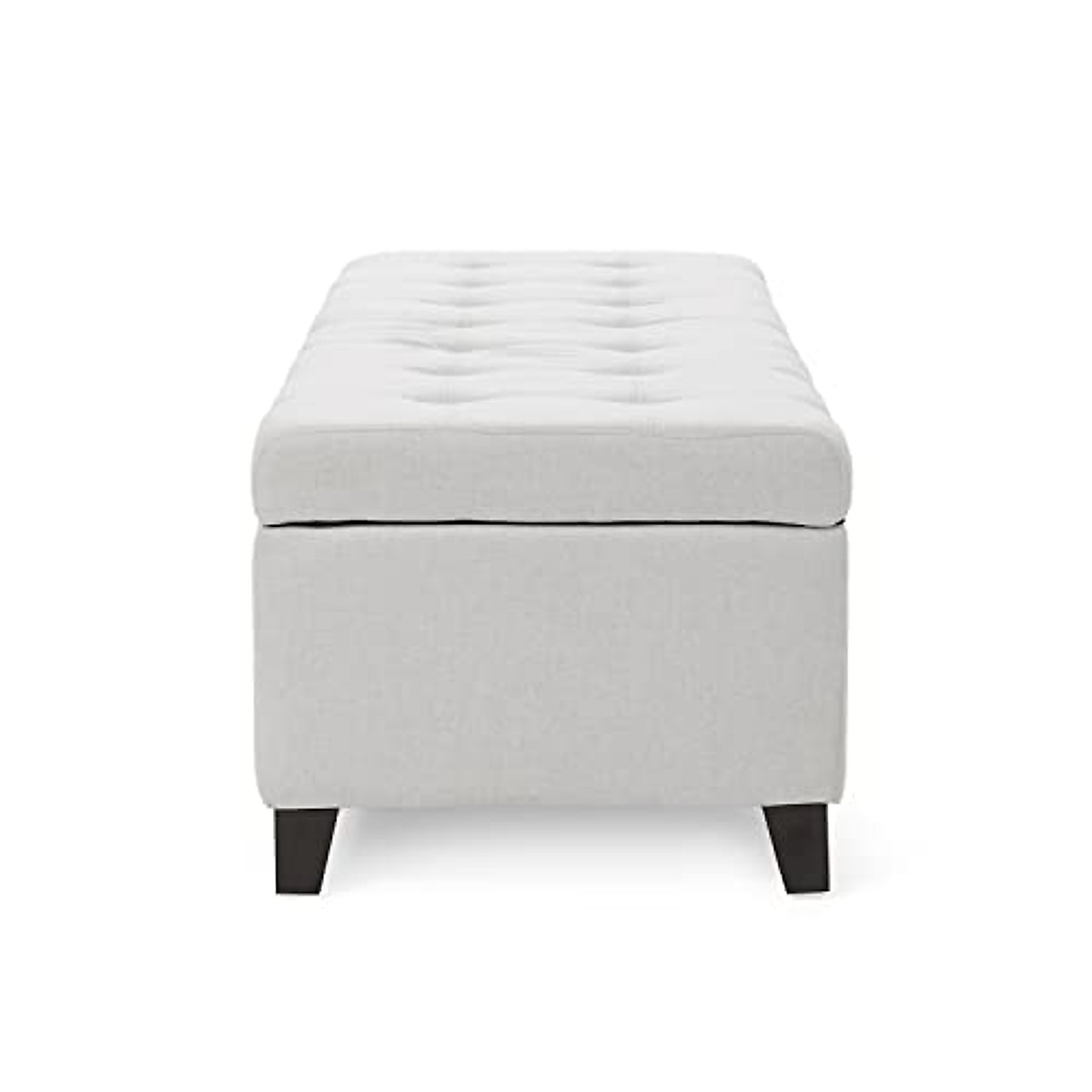 Christopher Knight Home Mission Fabric Storage Ottoman, Light Grey