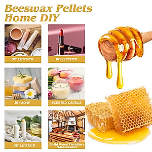 Beeswax Pellets 10LB Cosmetic Beeswax Triple Filtered Beeswax Pastilles for Candle Making Great for DIY Projects Creams Lotions Lip Balm and Soap Making Supplies(10LB)