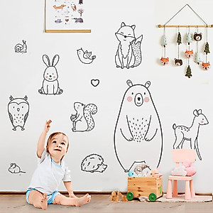 DEKOSH Safari Nursery Decor Peel & Stick Wall Decals of Large Size Animals for Baby Nursery, Kids Playroom, Baby Bedroom Decor