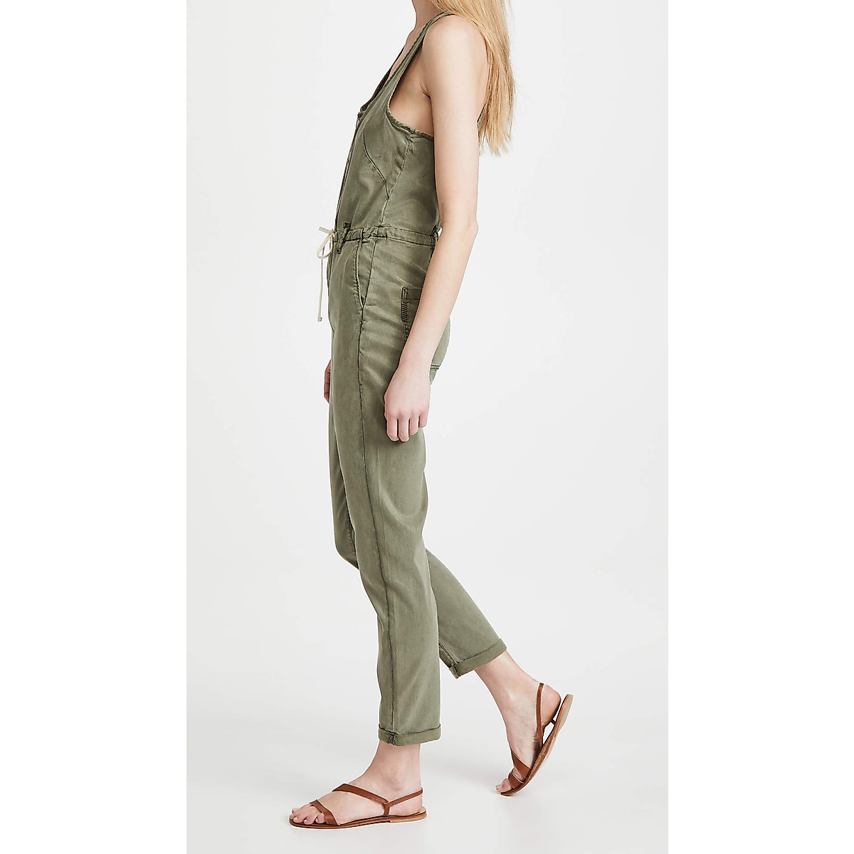 PAIGE Women's Christy Utility Jumpsuit, Vintage Ivy Green, 2