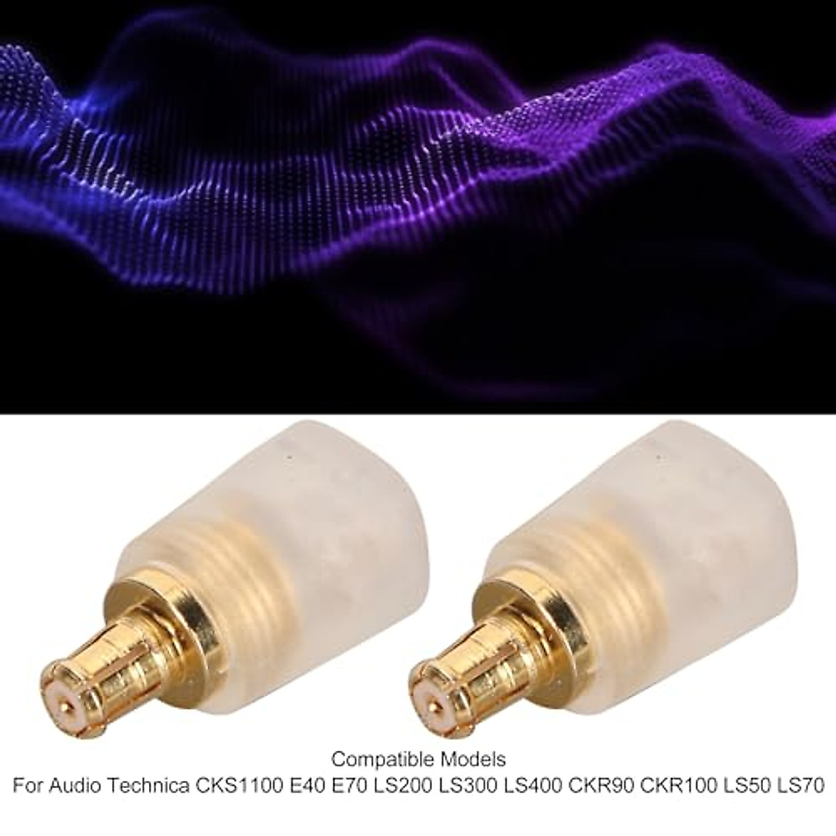 A2DC to 0.78mm 2 Pin Adapter, Male to Female Lightweight Wearable Universal Earphone Cable Connector for LS200 for CKR90 for LS400 (Transparent)