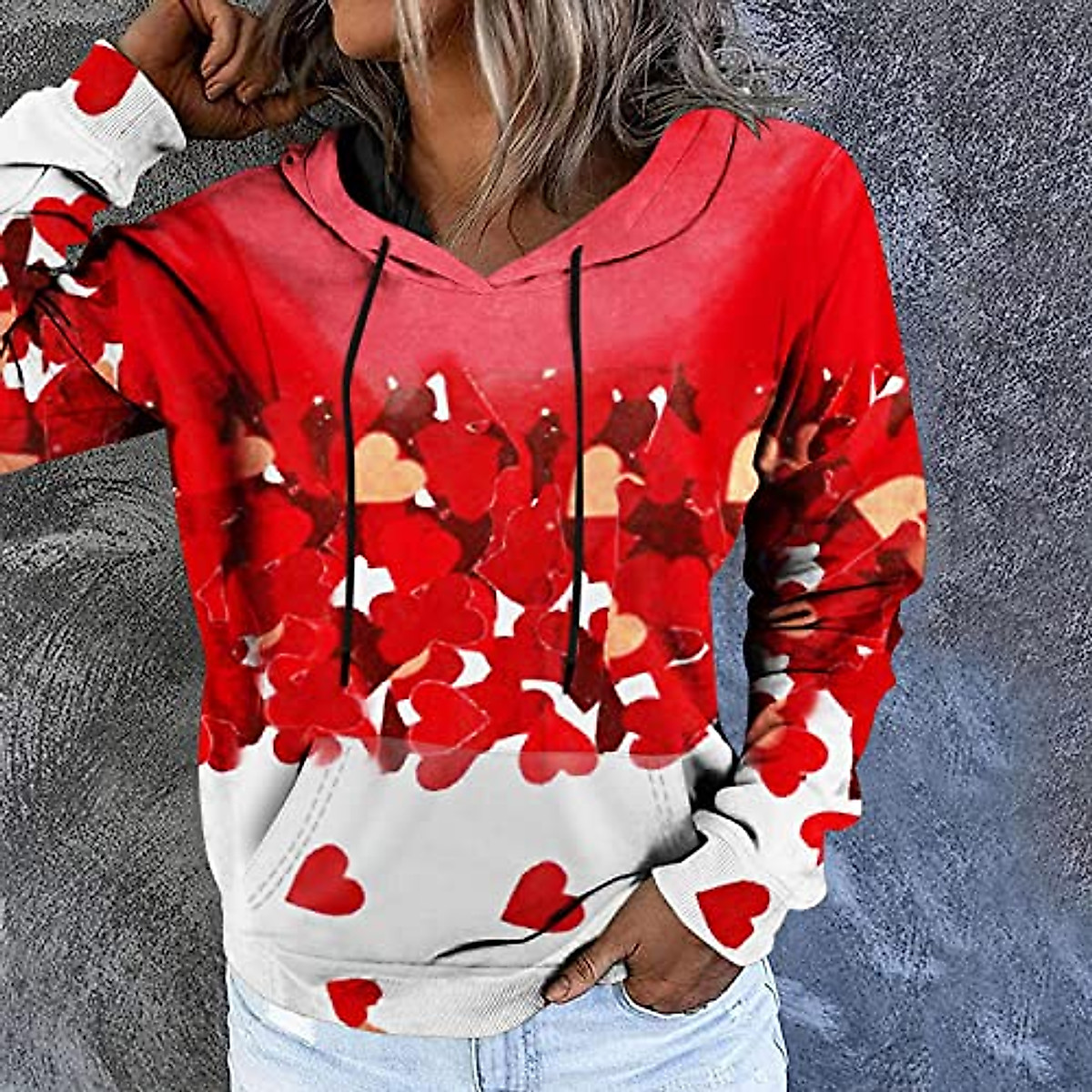 Huazi2 Bright Pink Long Sleeve Top Suetas De Its S Valentine Love Letter Girl Sie Off the Shoulders Sweaters for Women Holiday Sweaters for Women Plus White Sweater Tunic