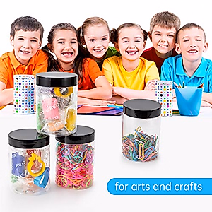 testyu Plastic Jars with Lids, 20 Pack 6 OZ Wide Mouth Jars with Airtight Lids, Clear Empty Slime Containers with Lids, Multipurpose Storage Jars for Home Kitchen Food Arts Crafts Cosmetic Sample