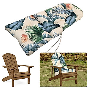 Srutirbo Rocking Chair Cushion, High Back Patio Cushions 44x19 inch, Waterproof Indoor/Outdoor Furniture Chair Cushions Pads with Straps, Seasonal All Weather Replacement (Leaf)
